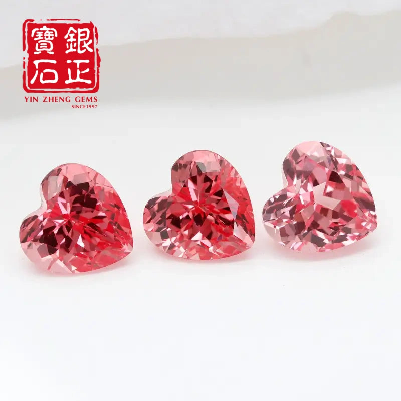Czochralski Lab Grown Papalacha Sapphire Heart Shape – yinzhenggems.com