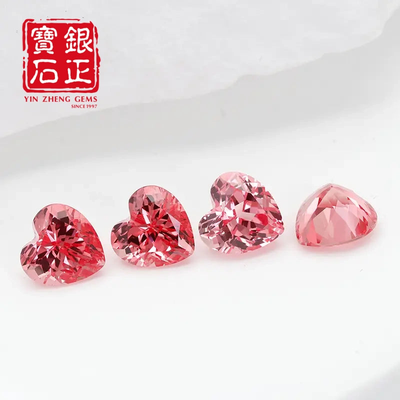 Czochralski Lab Grown Papalacha Sapphire Heart Shape – yinzhenggems.com